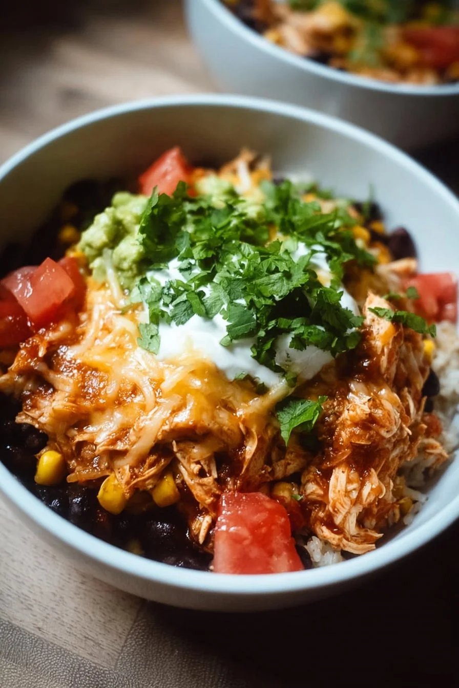 Slow Cooker Chicken Burrito Bowls