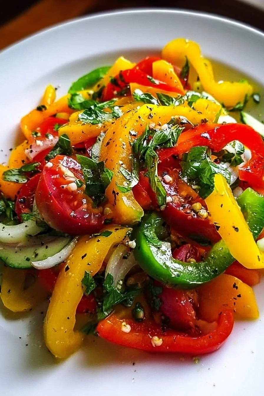 Tricolor Bell Pepper Salad